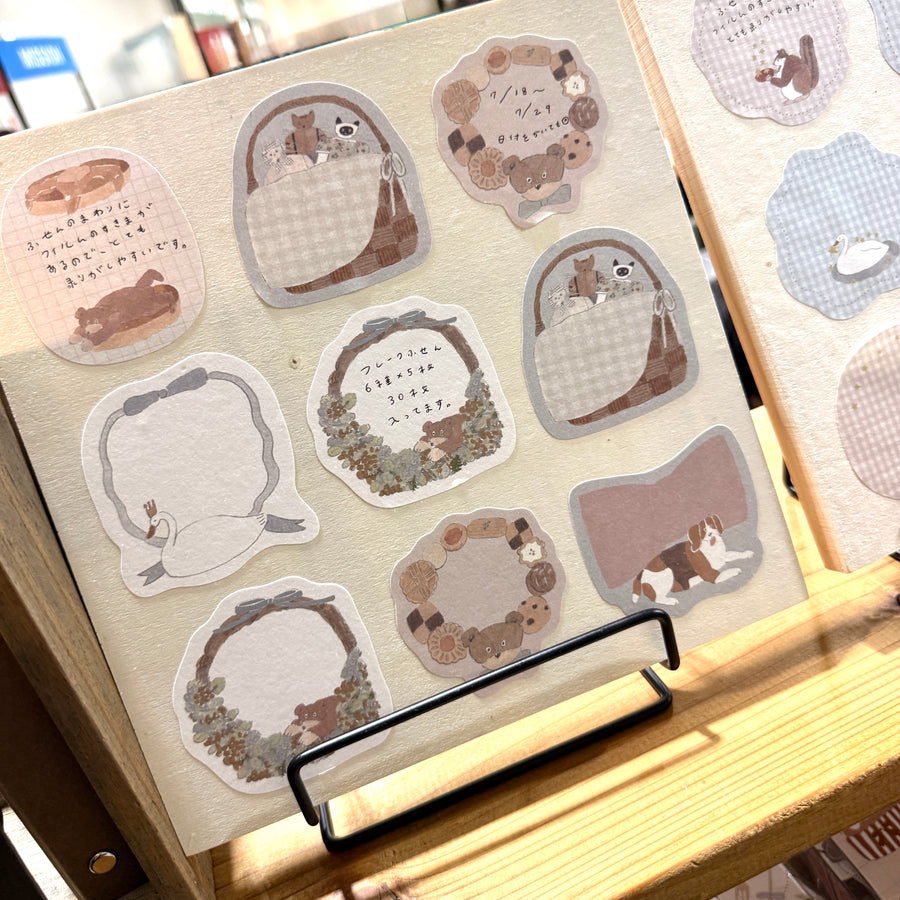 Shoichiro Tobimatsu Die-Cut Stickers - Forest Wreath & Bakery Bear ...