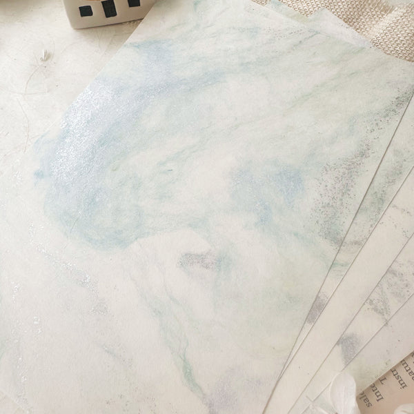 WACCA Osada Echizen washi paper - blue/ silver – journalpages