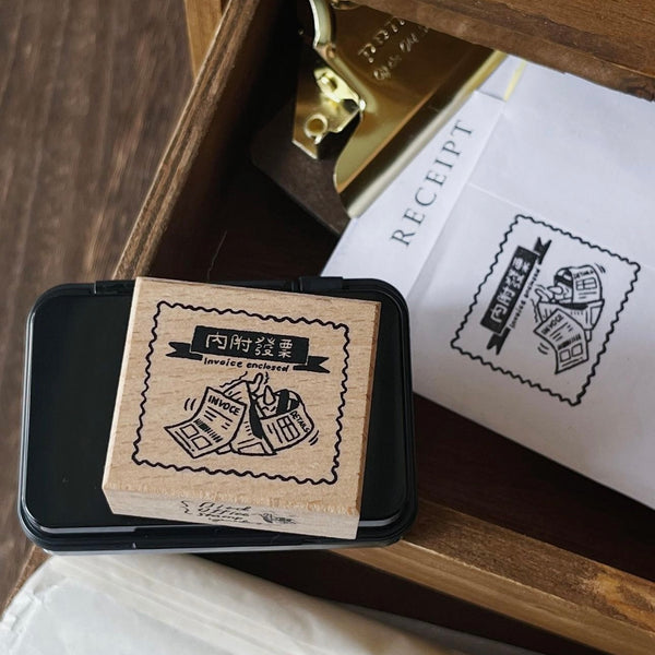 Yamadoro Bird office Rubber Stamp - Invoice Enclosed – journalpages