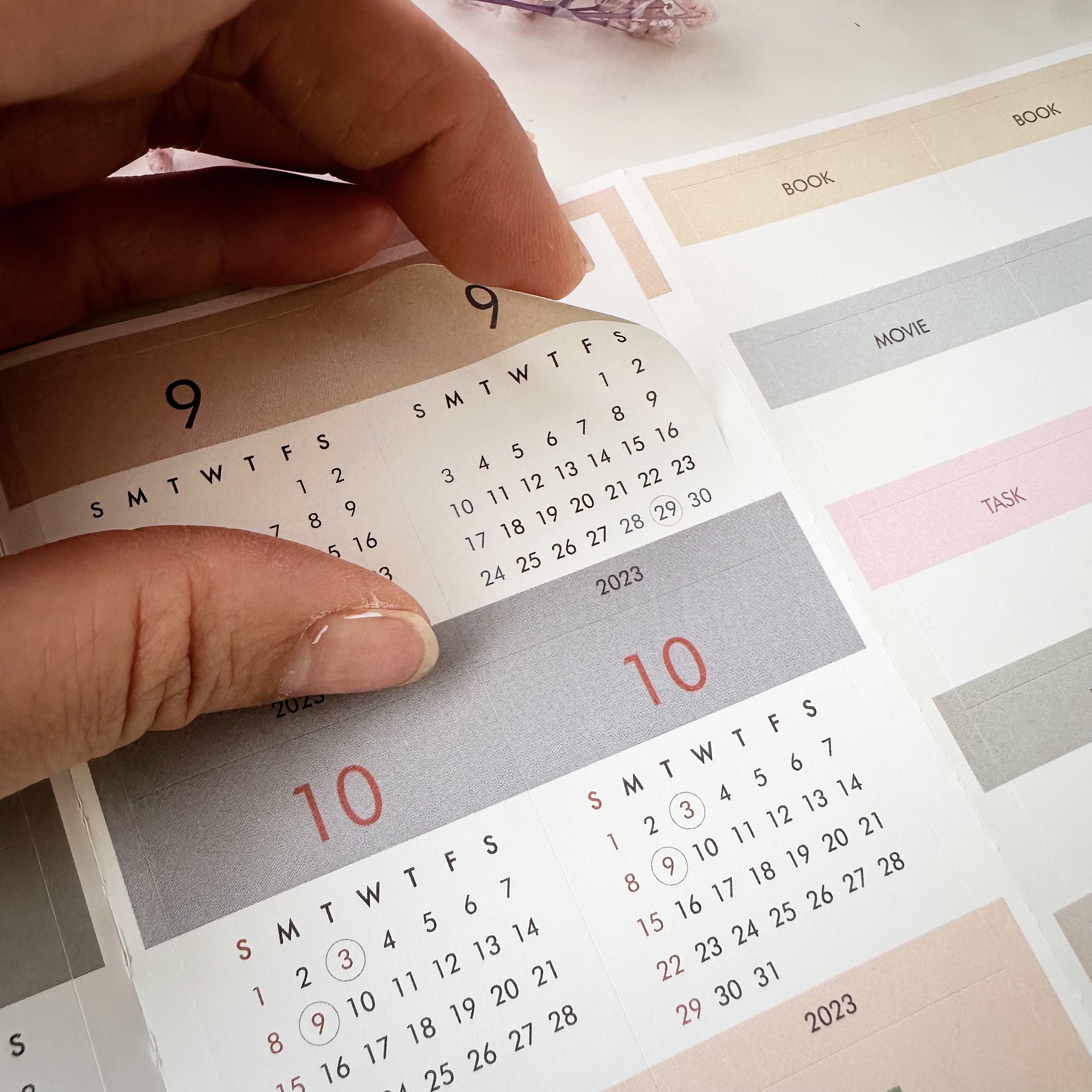 2023 Everyday Calendar sticker set – journalpages